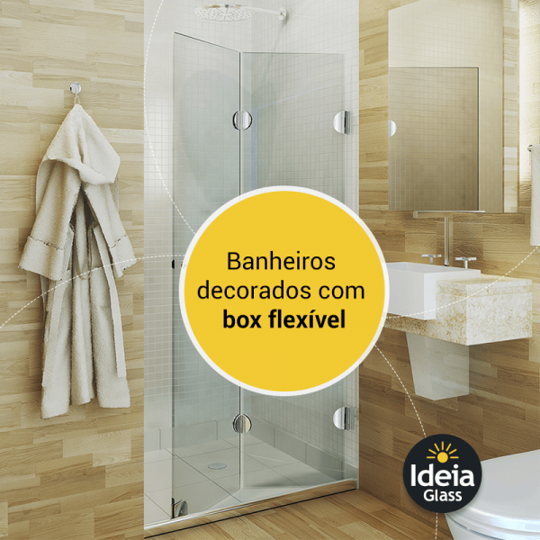 Conheça banheiros decorados com Box Flexível - Ideia Glass